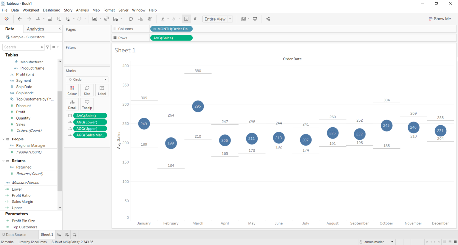 How to create error bars in Tableau | Visualitics
